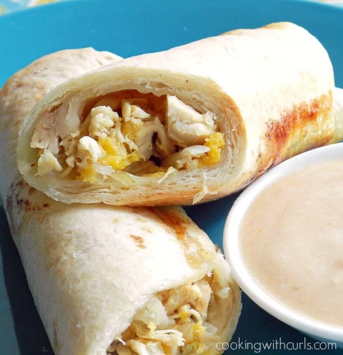 Peachy Chicken Taquitos - Cooking With Curls
