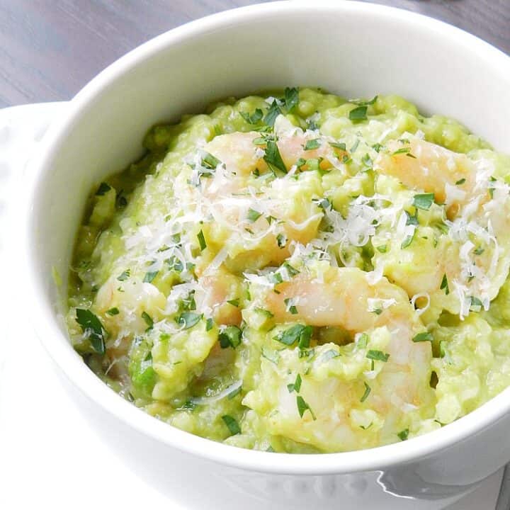 Avocado Shrimp Risotto - Cooking with Curls