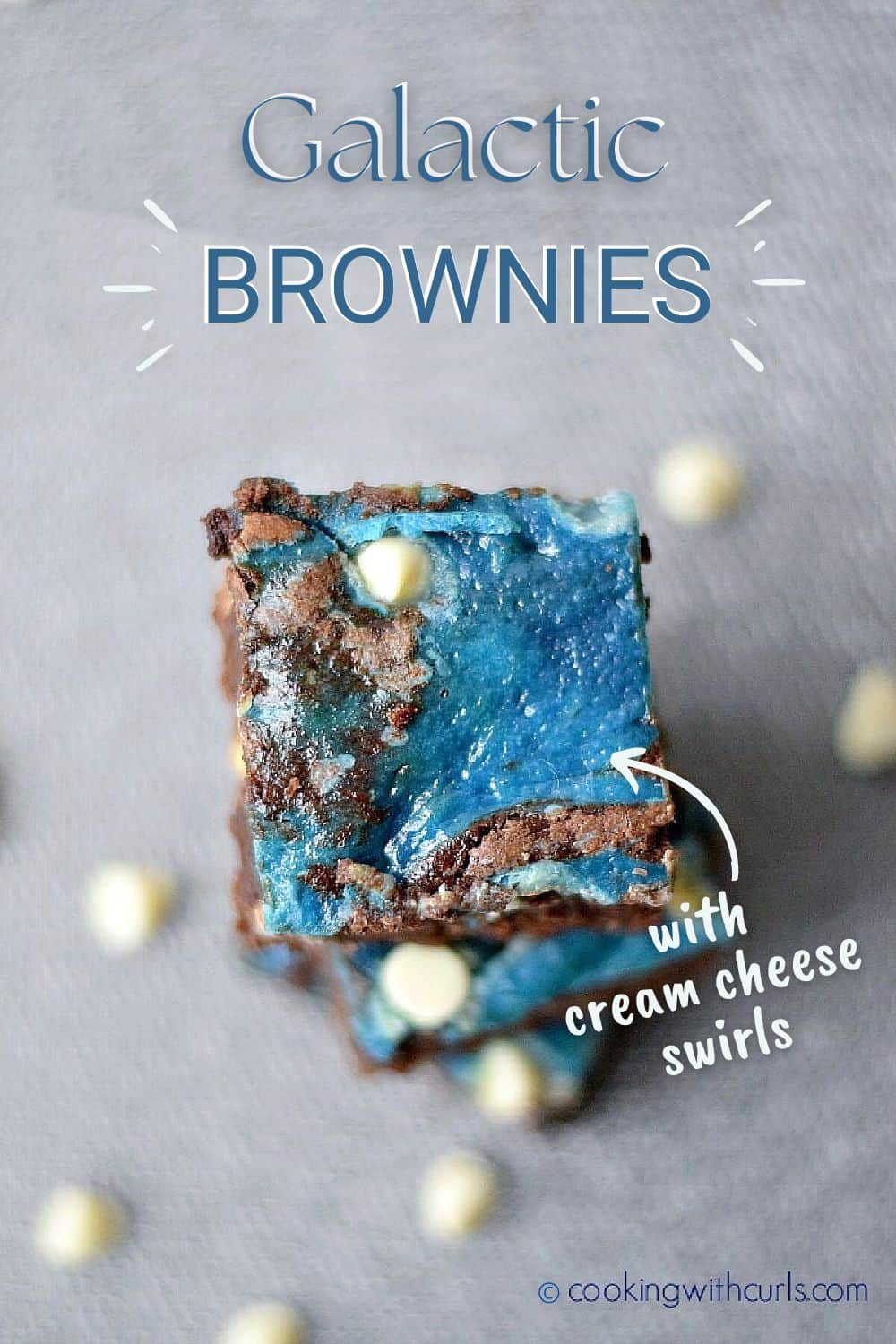 Galactic Brownies - Cooking with Curls