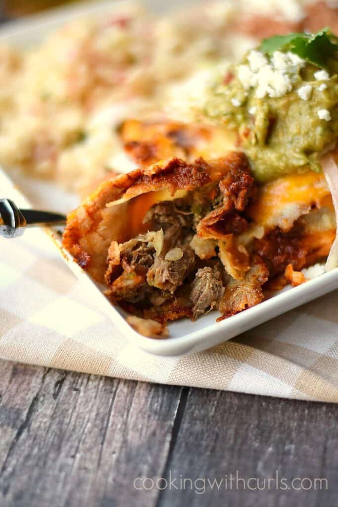 Shredded Beef Enchiladas - Cooking with Curls