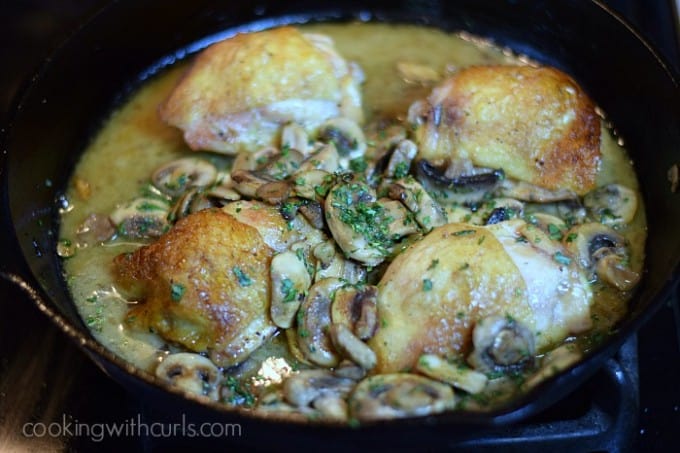 Chicken au Champagne - Cooking with Curls