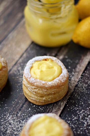 Lemon Curd Puff Pastry Tarts - Cooking with Curls