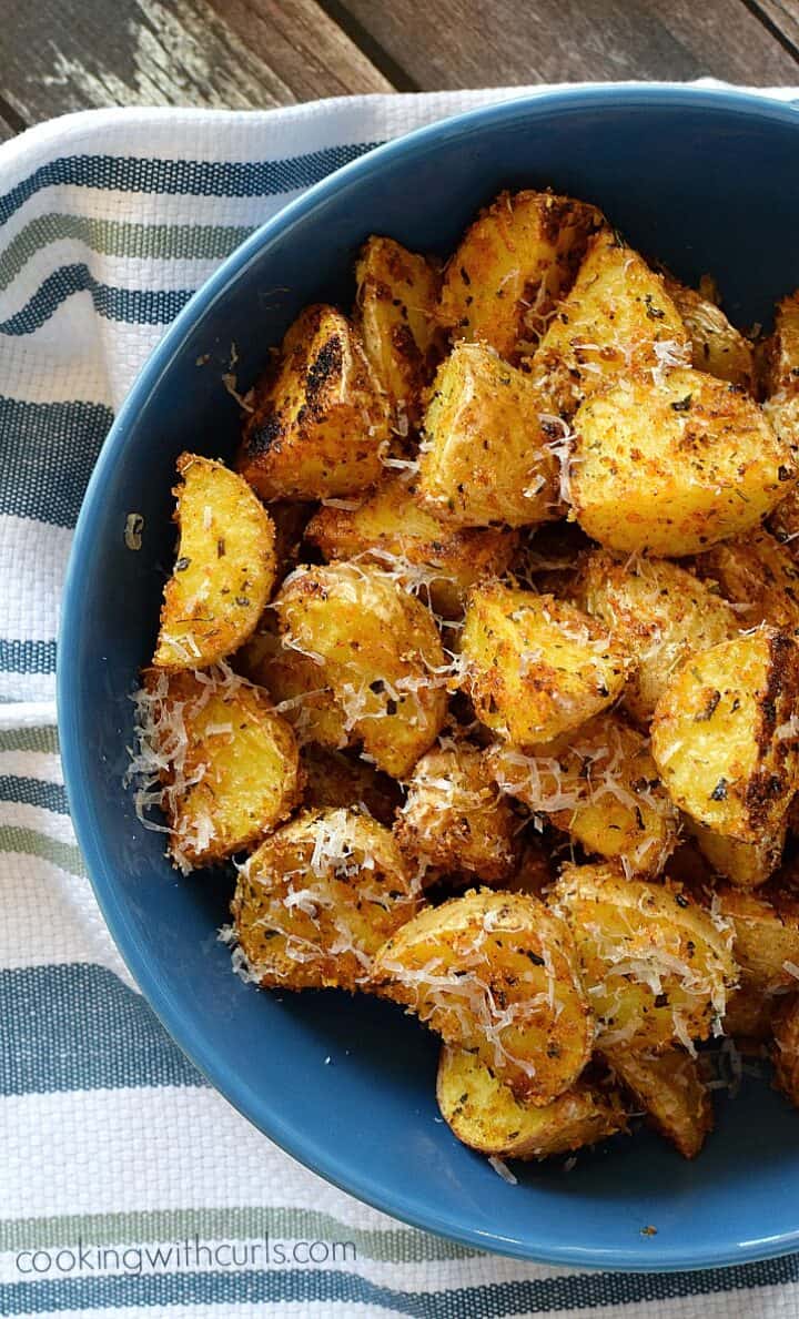 Crispy Italian Roasted Potatoes - Cooking with Curls