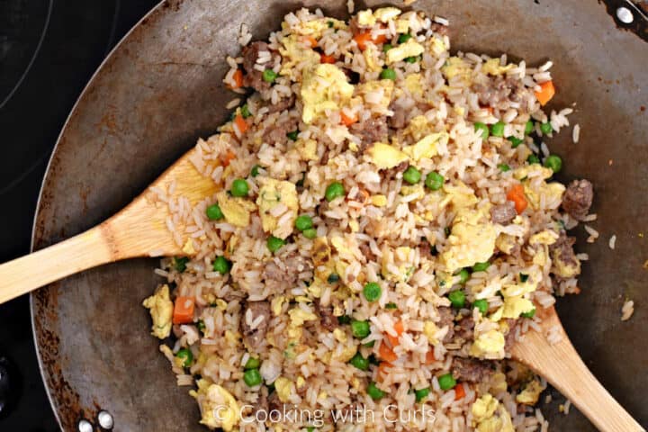 Sausage Fried Rice - Cooking with Curls