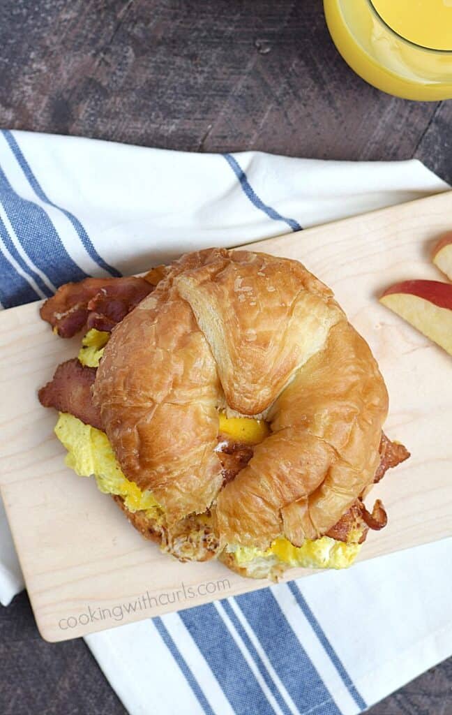 Bacon Egg and Cheese Croissant - Cooking with Curls