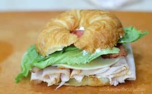 Turkey Croissant Sandwich - Cooking with Curls