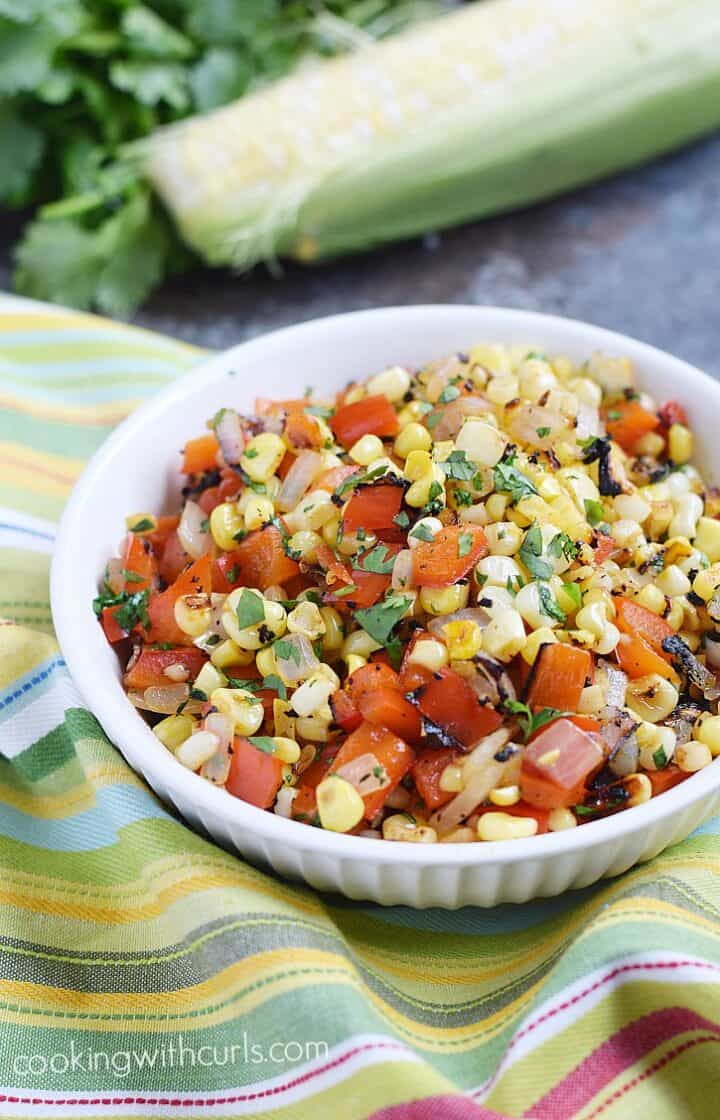 Grilled Corn Relish - Cooking with Curls