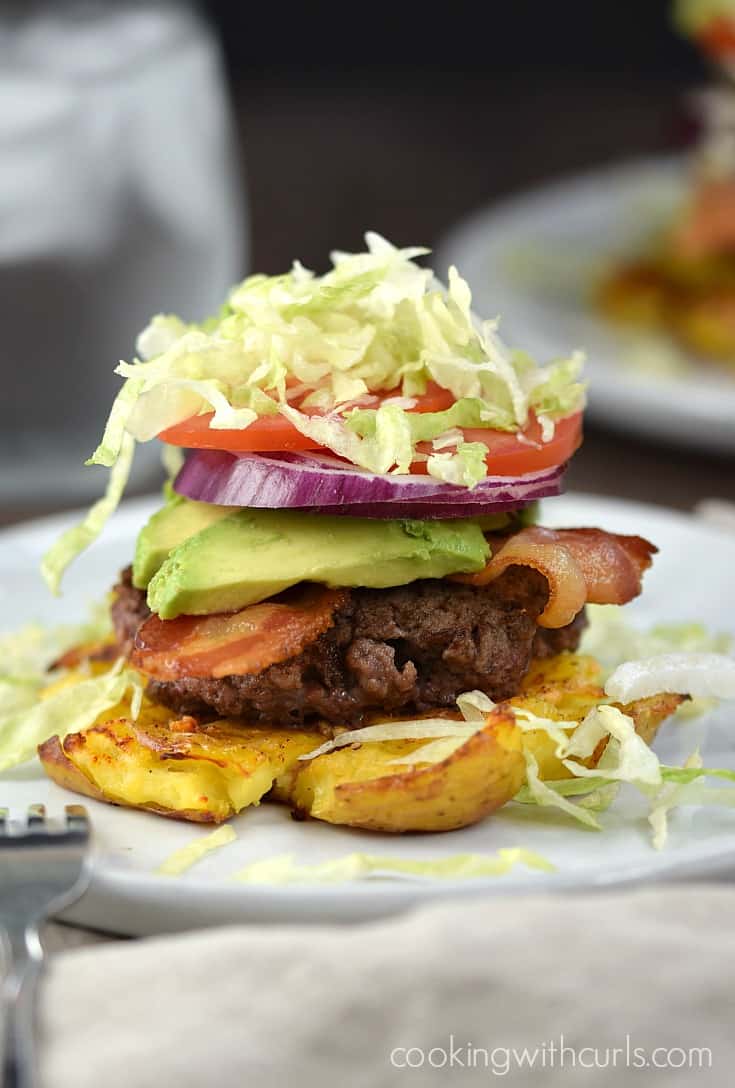 Smashed Potato Burgers - Cooking With Curls