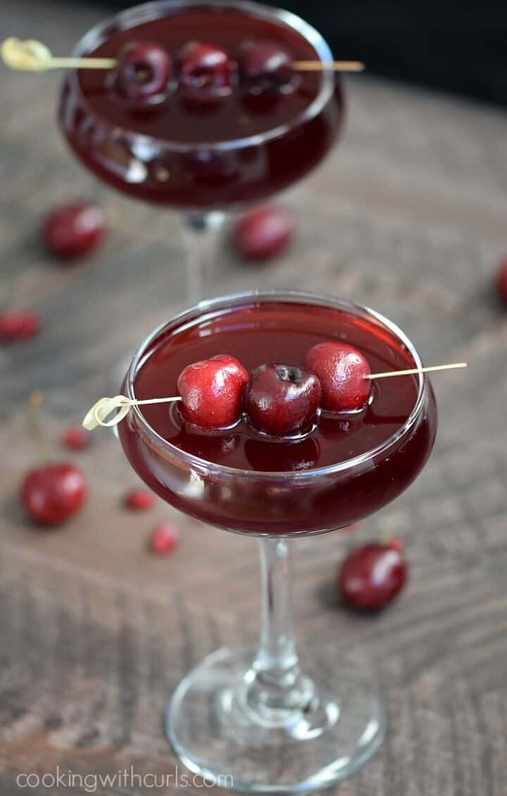 Pomegranate Cherry Spritzer - Cooking with Curls