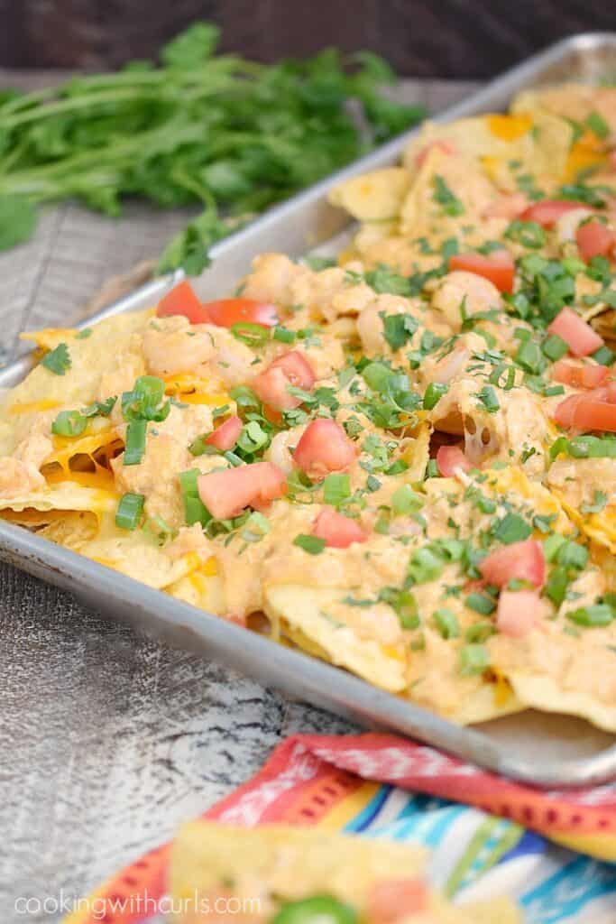 Creamy Seafood Nachos - Cooking with Curls