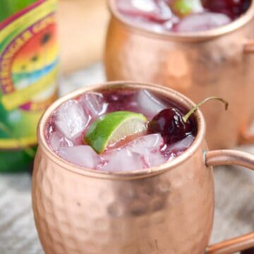 Cherry Moscow Mule - Cooking with Curls