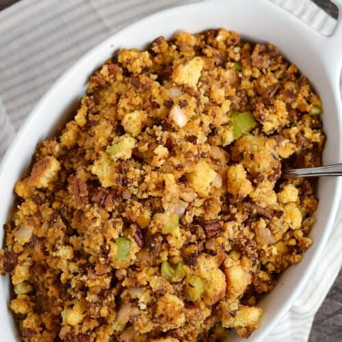 Chorizo Cornbread Stuffing - Cooking with Curls
