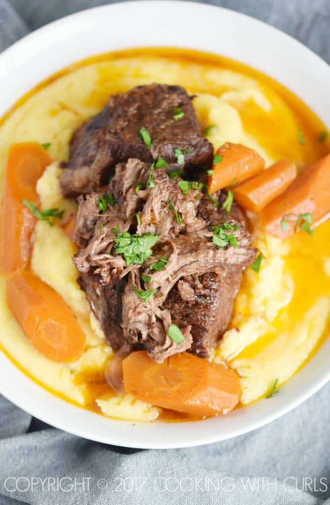 Instant Pot Wine Braised Beef Short Ribs - Cooking with Curls