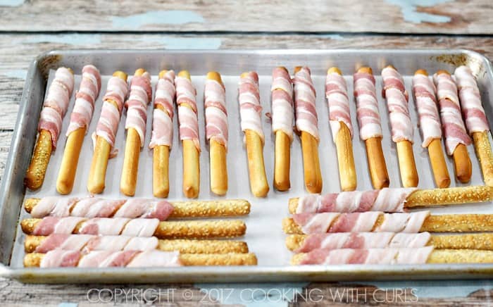 Bacon-Wrapped Breadsticks Appetizer - Cooking with Curls