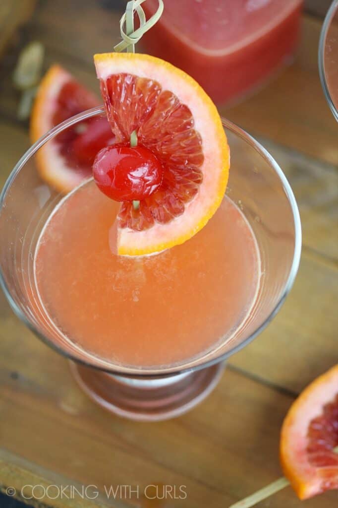 Blood Orange Martinis - Cooking with Curls