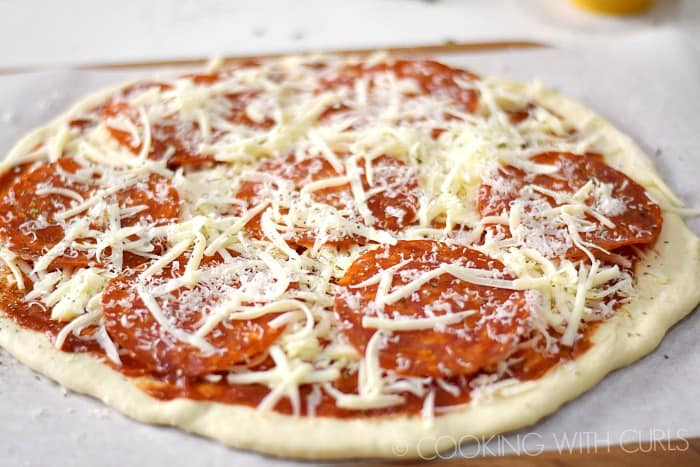 Homemade Pepperoni Pizza - Cooking with Curls