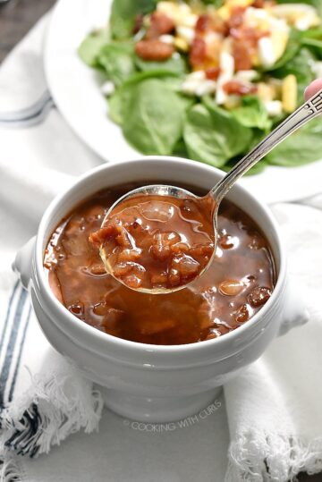 Hot Bacon Dressing - Cooking with Curls