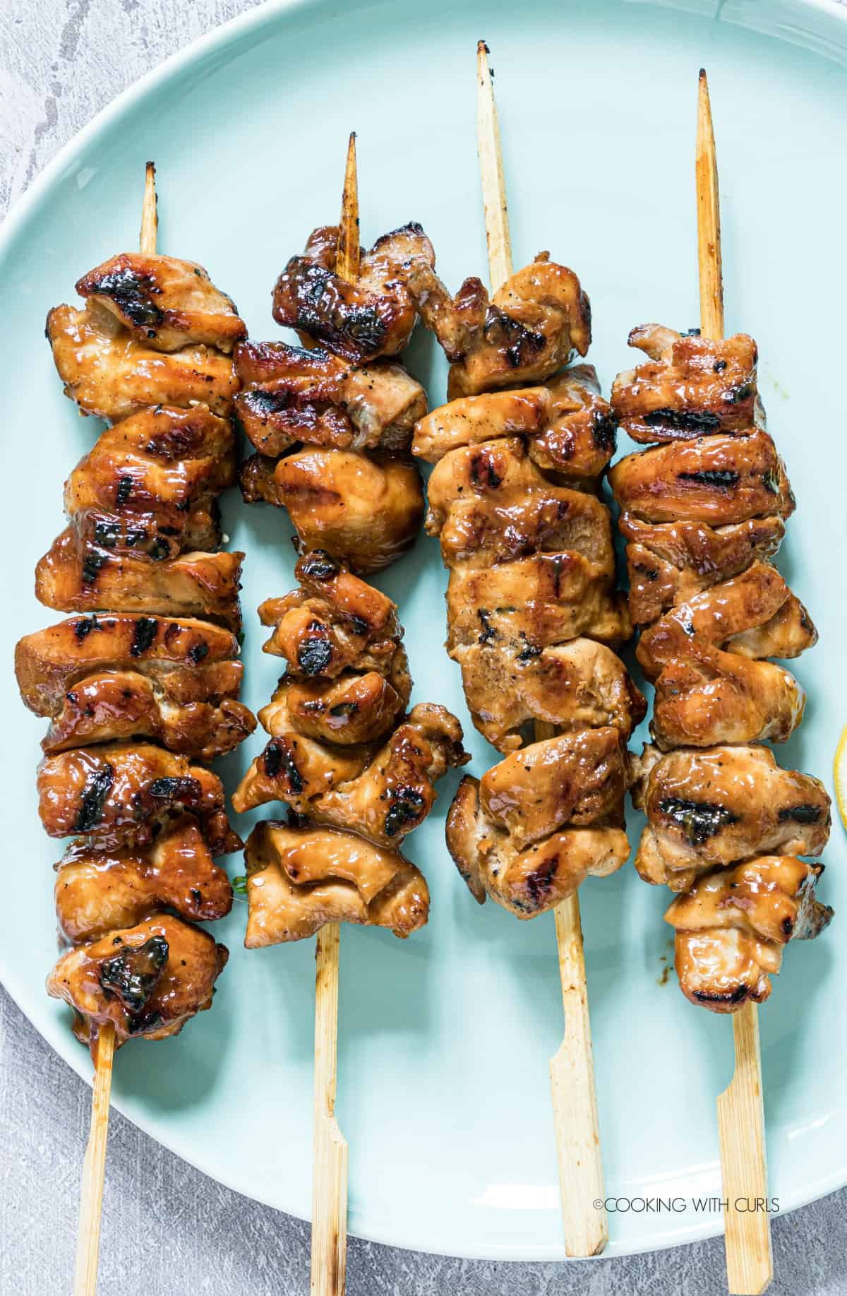 Grilled Chicken Skewers - Cooking with Curls