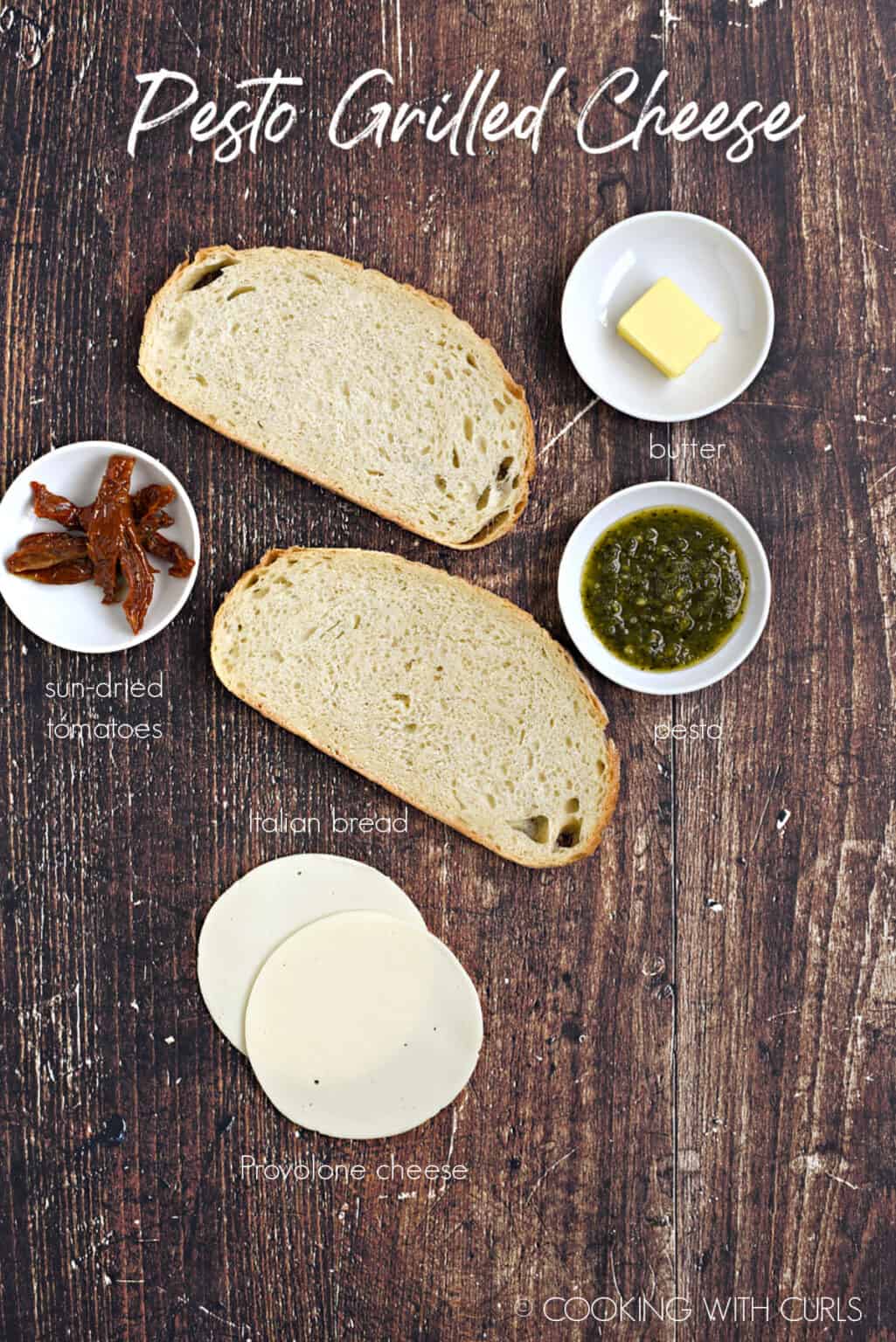 Pesto Grilled Cheese - Cooking with Curls