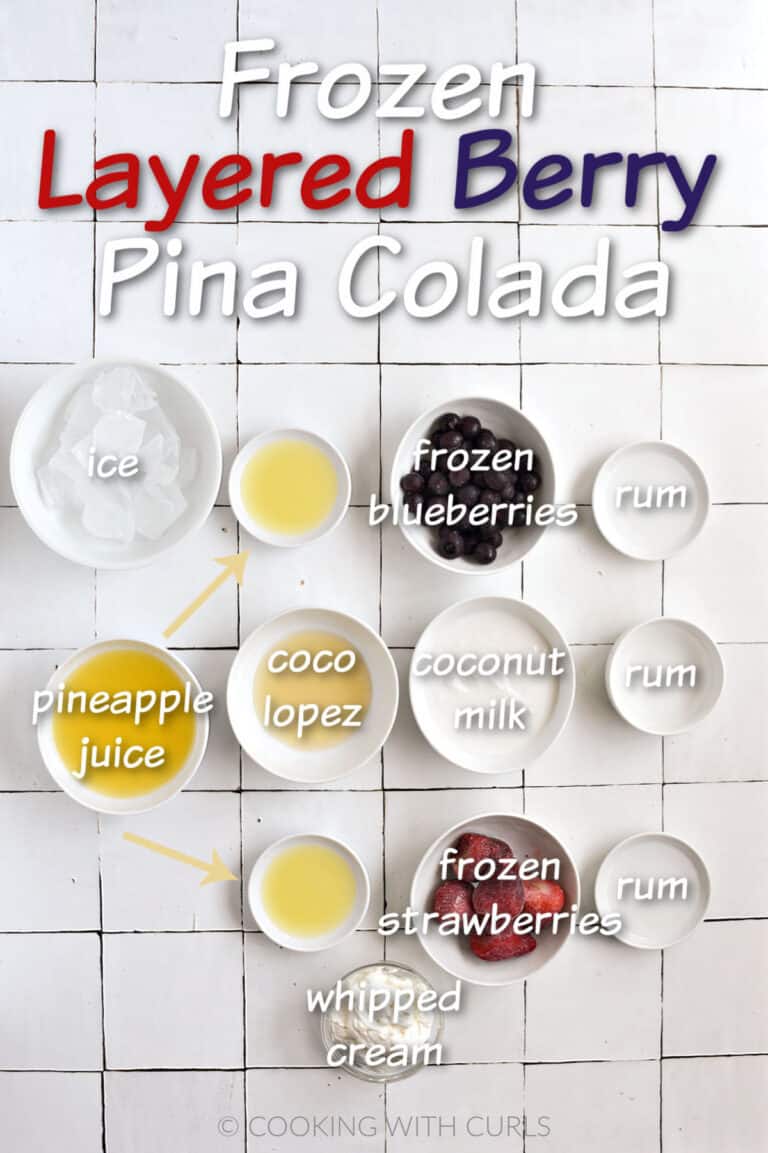 Layered Berry Pina Colada - Cooking with Curls