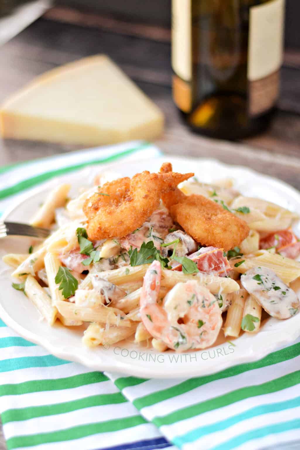 Double Shrimp Pasta - Cooking with Curls