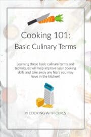 Basic Culinary Terms - Cooking with Curls