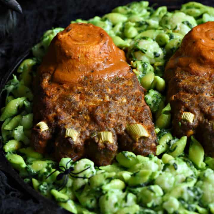 Halloween Feet Loaf - Cooking with Curls