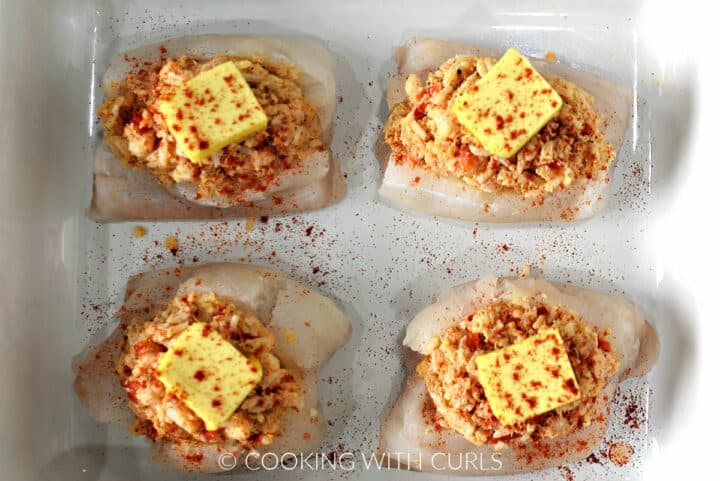 Shrimp and Crab Stuffed Cod - Cooking with Curls