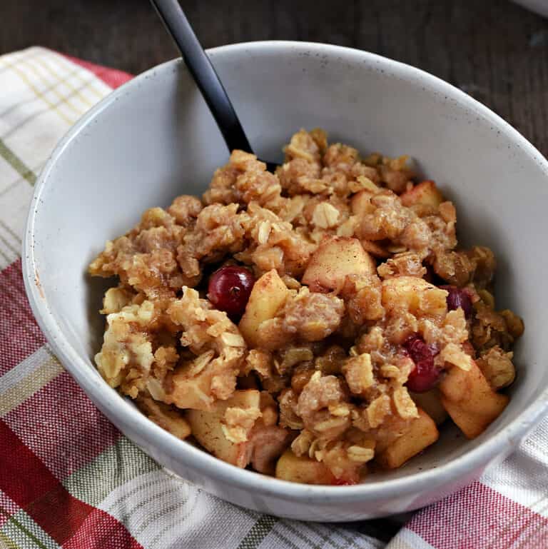 Instant Pot Apple Cranberry Crisp - Cooking with Curls