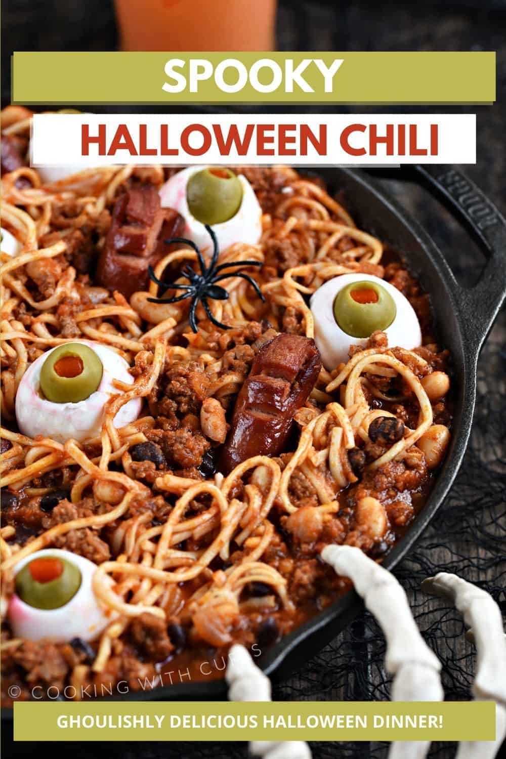 Spooky Halloween Chili - Cooking with Curls