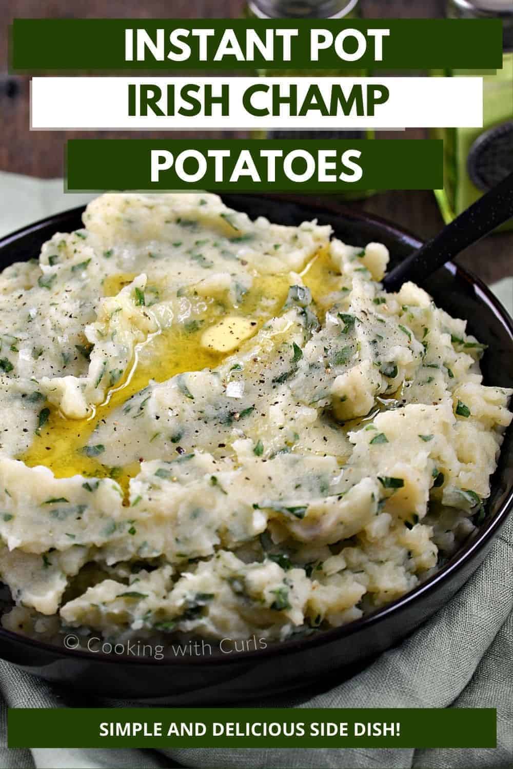 Instant Pot Irish Champ Potatoes - Cooking with Curls