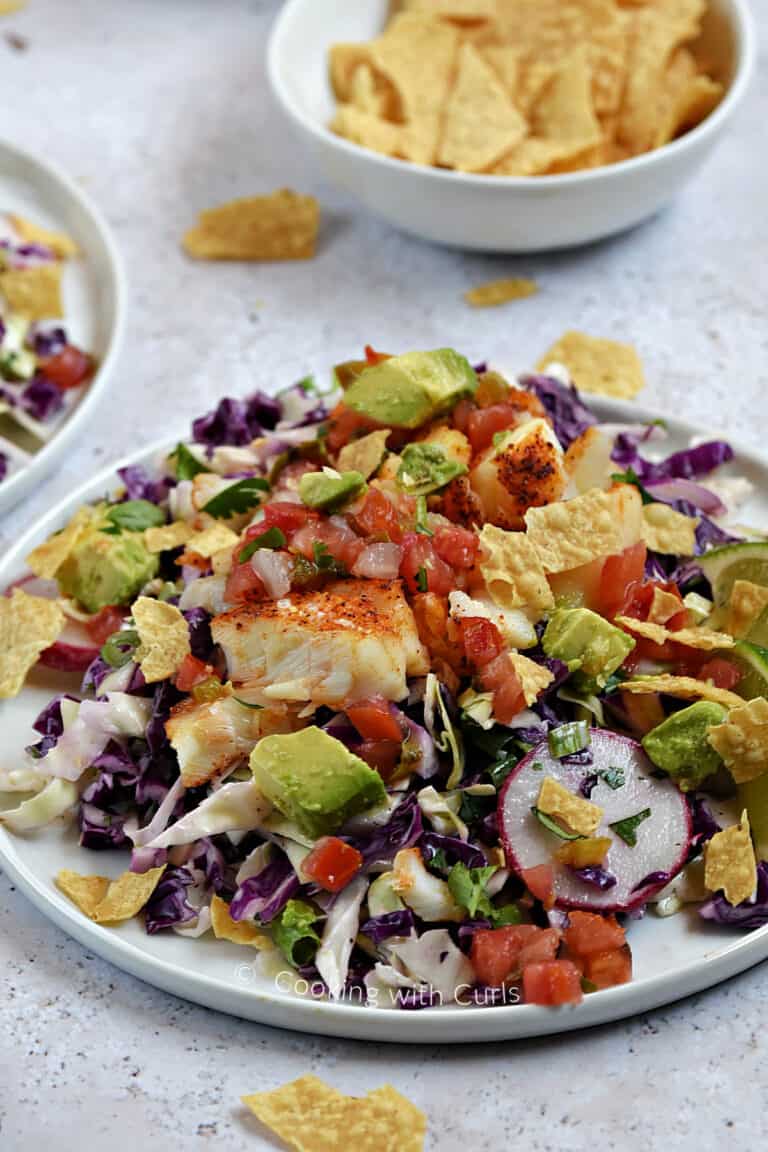 Fish Taco Salad - Cooking with Curls