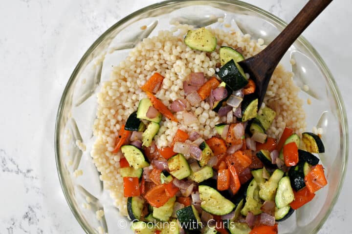 Roasted Vegetable Couscous - Cooking with Curls