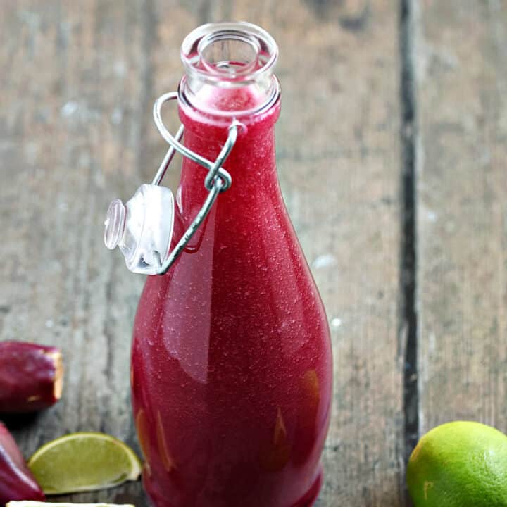 Prickly Pear Simple Syrup - Cooking with Curls