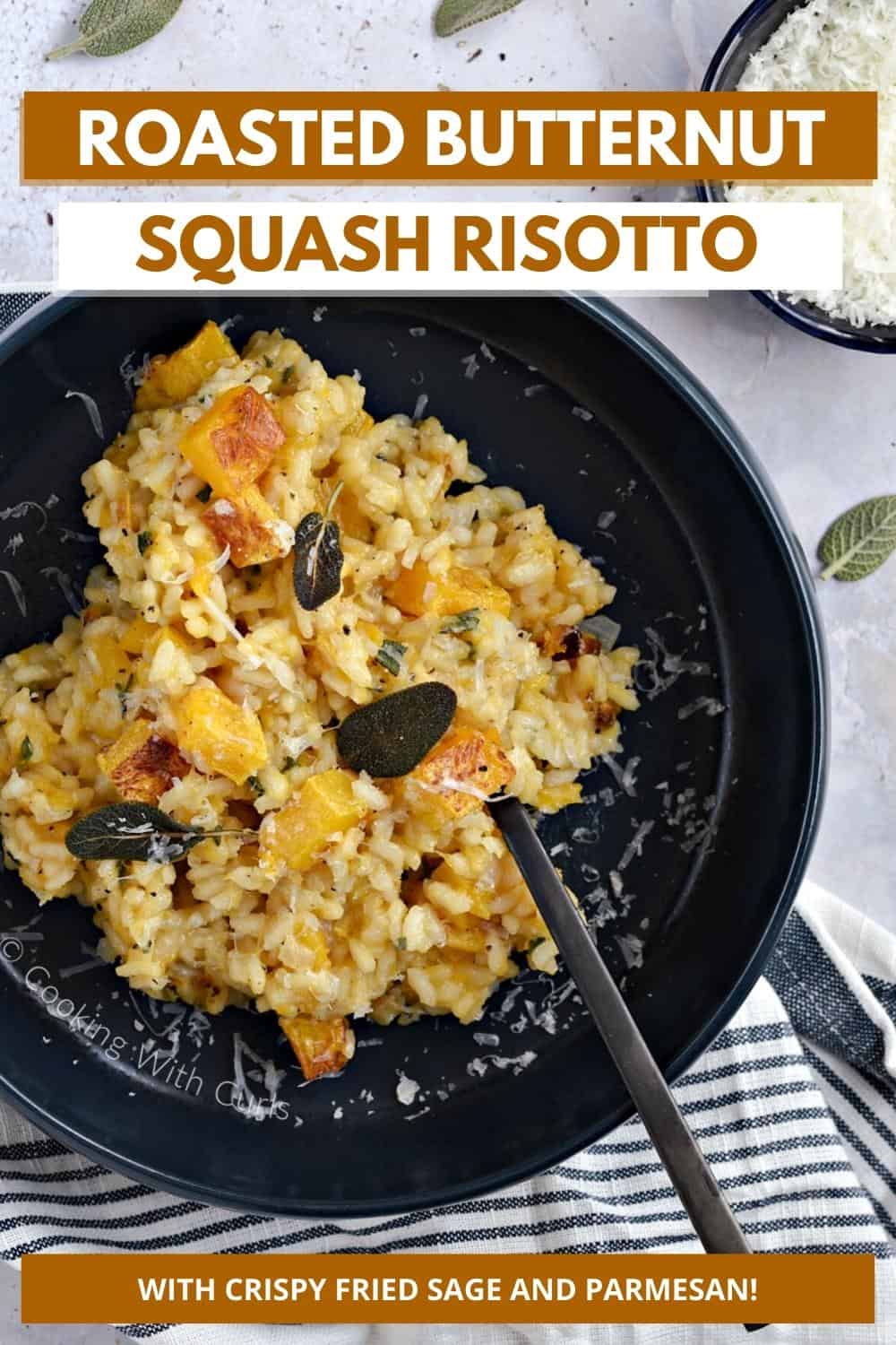 Roasted Butternut Squash Risotto with Crispy Sage - Cooking with Curls