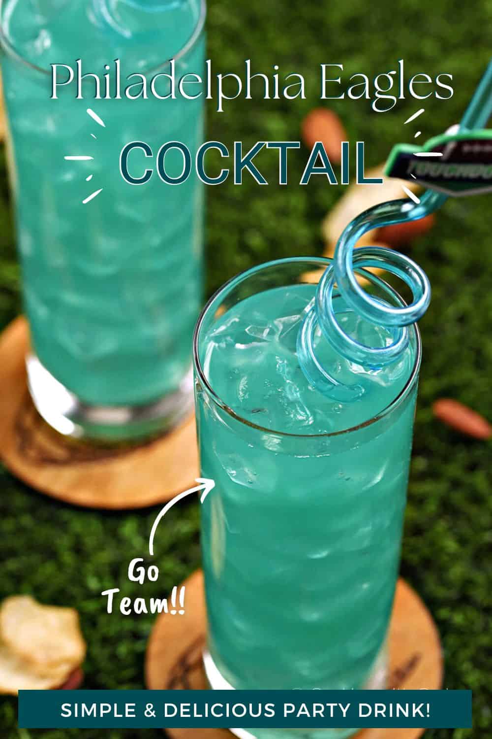 Philadelphia Eagles Cocktail - Cooking with Curls