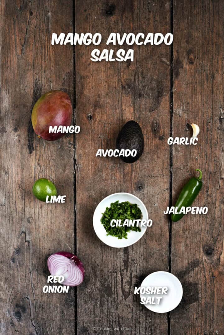 Easy Mango Avocado Salsa - Cooking with Curls