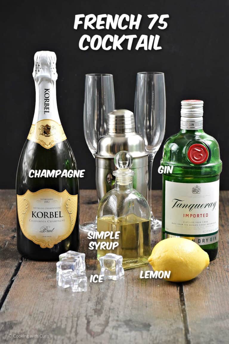 French 75 Cocktail - Cooking with Curls