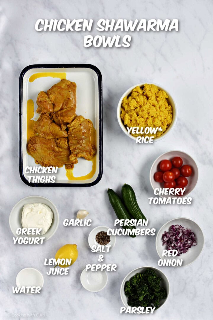 Chicken Shawarma Bowls - Cooking with Curls